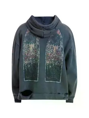 WHO DECIDES WAR Cotton Hoodie - Blue