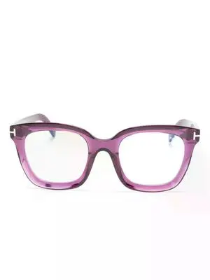 TOM FORD Square Frame Glasses - Purple