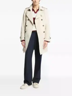 FAY Belted Trench Coat - Neutrals