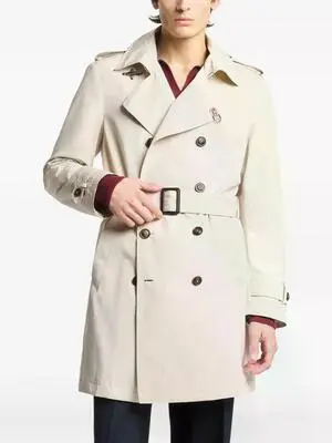 FAY Belted Trench Coat - Neutrals