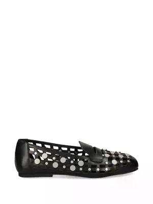 Ash Bali Studded Loafers - Black