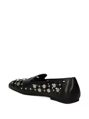 Ash Bali Studded Loafers - Black