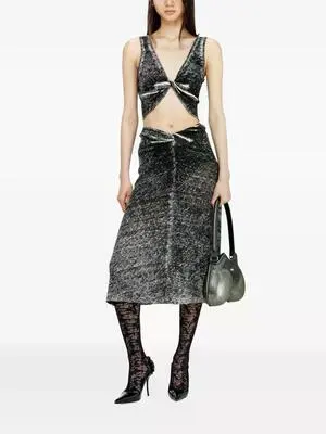 DIESEL® M-livette Midi Skirt With Twisted Waist