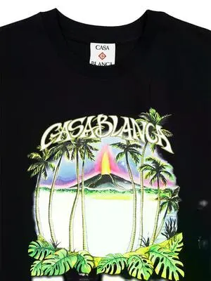 Casablanca Volcano Graphic-print T-shirt - Black