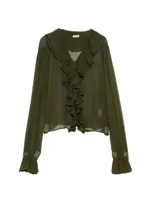 BODE Flounce Blouse - Green