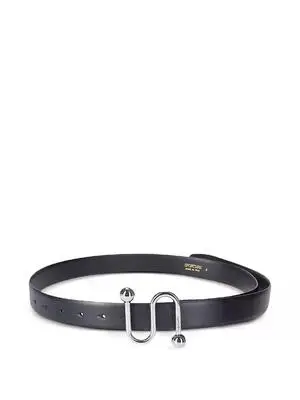Sportmax Adjustable Calf Leather Belt - Black