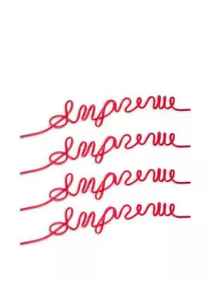 Supreme Silly Logo Straw - Red