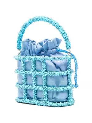 Rosantica Mini Beaded Floral Tote Bag