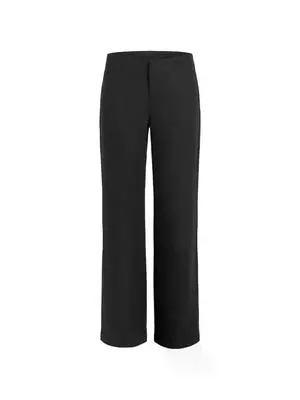 REFORMATION Vida Low Rise Linen Trousers - Black