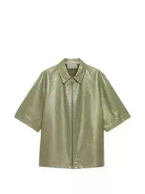 Women's Green Leather Shirts