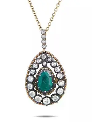 LB EXCLUSIVE Emerald And Diamond Necklace - Gold