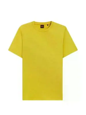 BOSS Cotton-jersey T-shirt With Logo Detail - Yellow