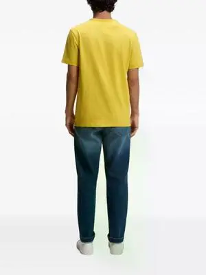 BOSS Cotton-jersey T-shirt With Logo Detail - Yellow