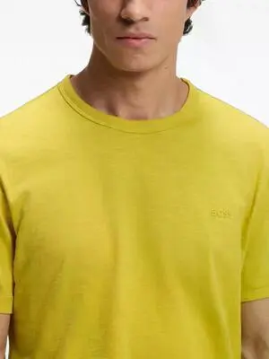 BOSS Cotton-jersey T-shirt With Logo Detail - Yellow