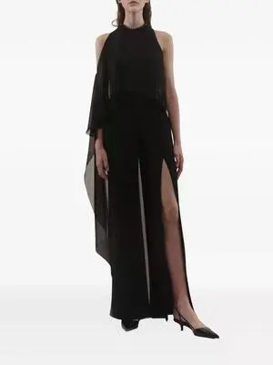 GEMY MAALOUF Backless Split Jumpsuit - Black