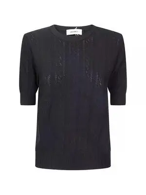 LISA YANG Openwork Crew-neck T-shirt