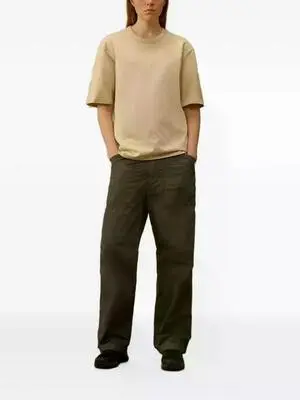 C.P. COMPANY Mercerized Jersey 30/2 Twisted Short-sleeve Embroidery T-shirt - Neutrals
