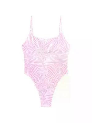 Blumarine Zebra-print One-piece Swimsuit - Pink