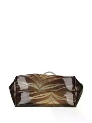 Just Cavalli Tiger-stripe Printed Tote - Brown