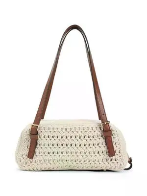 Versace Crochet Shoulder Bag With Medusa Charm