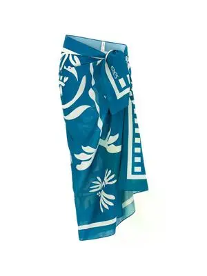 ERES Vegetable Print Sarong Skirt - Blue