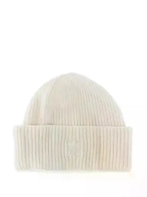Max Mara Ribbed Beanie - White