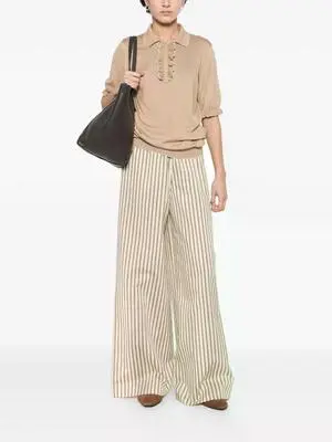 Fabiana Filippi Knit Polo Top - Neutrals