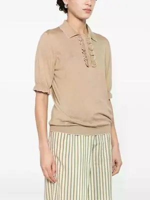 Fabiana Filippi Knit Polo Top - Neutrals