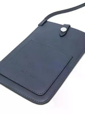 Kiton Leather Cross Body Bag - Blue