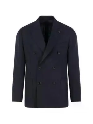 LARDINI Peak-lapels Double-breasted Blazer