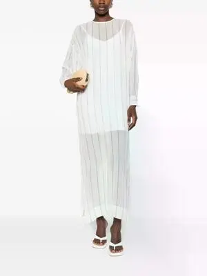 Bondi Born Striped Long-sleeved Midi Dress