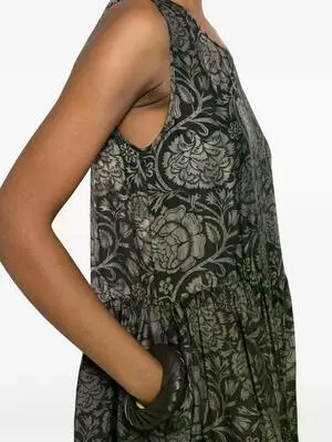 UMA WANG Floral-print Midi Dress