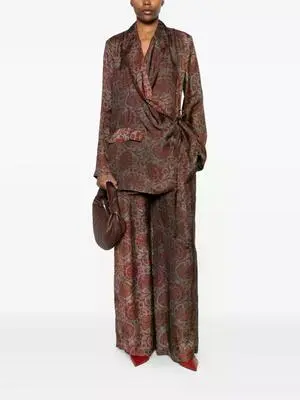 UMA WANG Floral-print Palazzo Pants - Grey