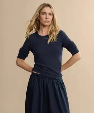 Jenni Kayne Long-sleeve Slim T-shirt - Navy