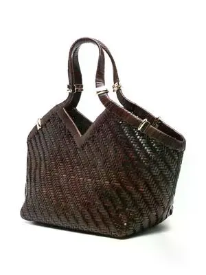 Benedetta Bruzziches Usha Woven Leather Tote Bag