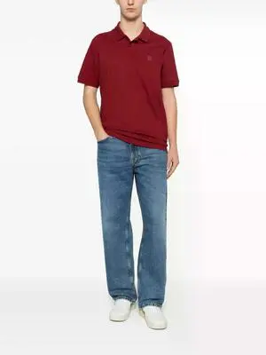 BOSS Buttoned Patch Polo Shirt - Red