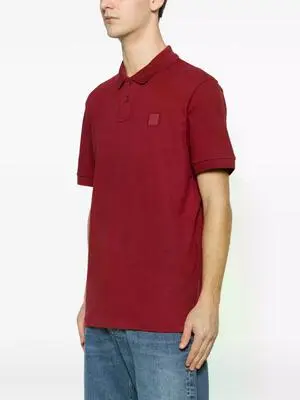 BOSS Buttoned Patch Polo Shirt - Red