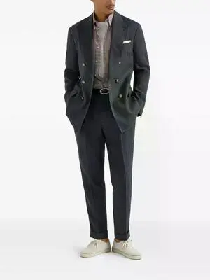 Brunello Cucinelli Flower-print Twill Shirt