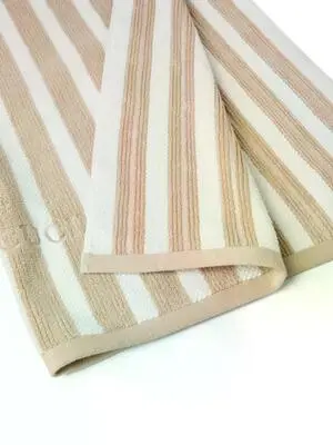 Brunello Cucinelli Striped Embroidered Beach Towel