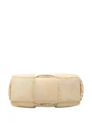Bottega Veneta Small Suede And Shearling Maxi Intrecciato Arco Tote Bag - Brown