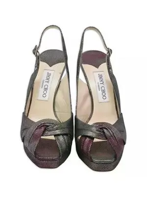 JIMMY CHOO Peep-toe Slingback Pumps