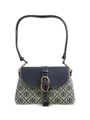 Tory Burch T Monogram Buckle Shoulder Bag - Neutrals