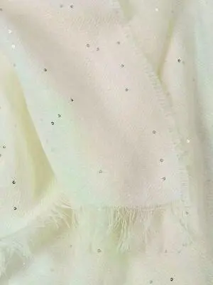 Peserico Sequin Fringed Scarf - Neutrals