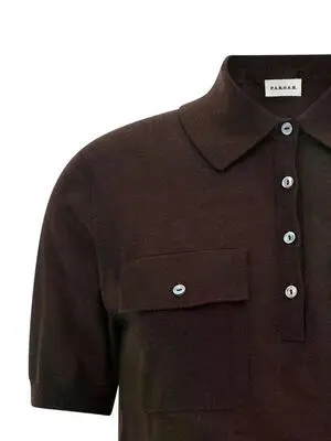 P.a.r.o.s.h Pocket Short-sleeve Polo Shirt - Brown
