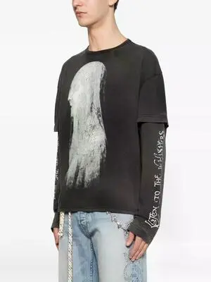 ERCOLE STUDIO Graphic-print Long-sleeve T-shirt