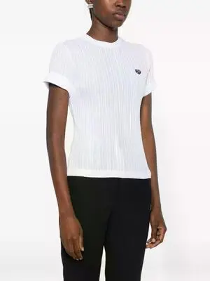 Maison Labiche Ribbed Heart-appliqué T-shirt