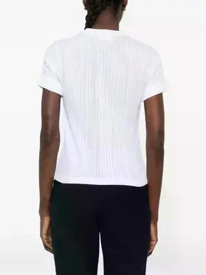 Maison Labiche Ribbed Heart-appliqué T-shirt