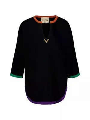 Valentino Garavani Vgold Wool Sweater - Black
