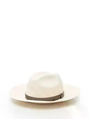 Kiton Woven Band Hat - White