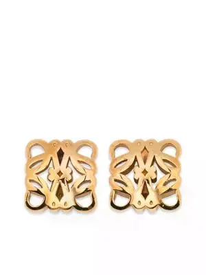Loewe Anagram Bombé Stud Earrings - Gold